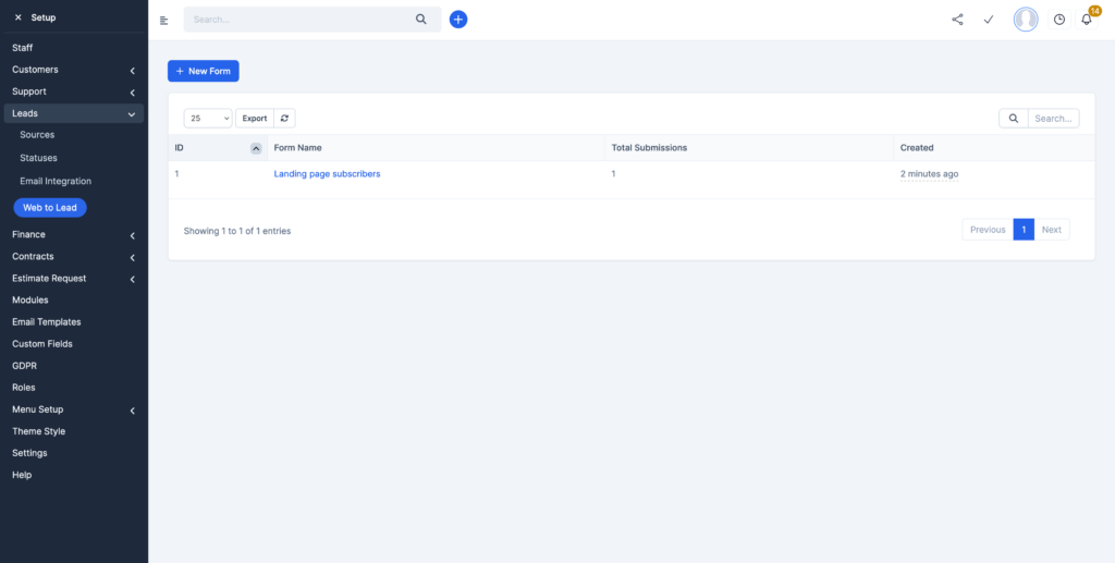Landing Page Perfex To Saas 