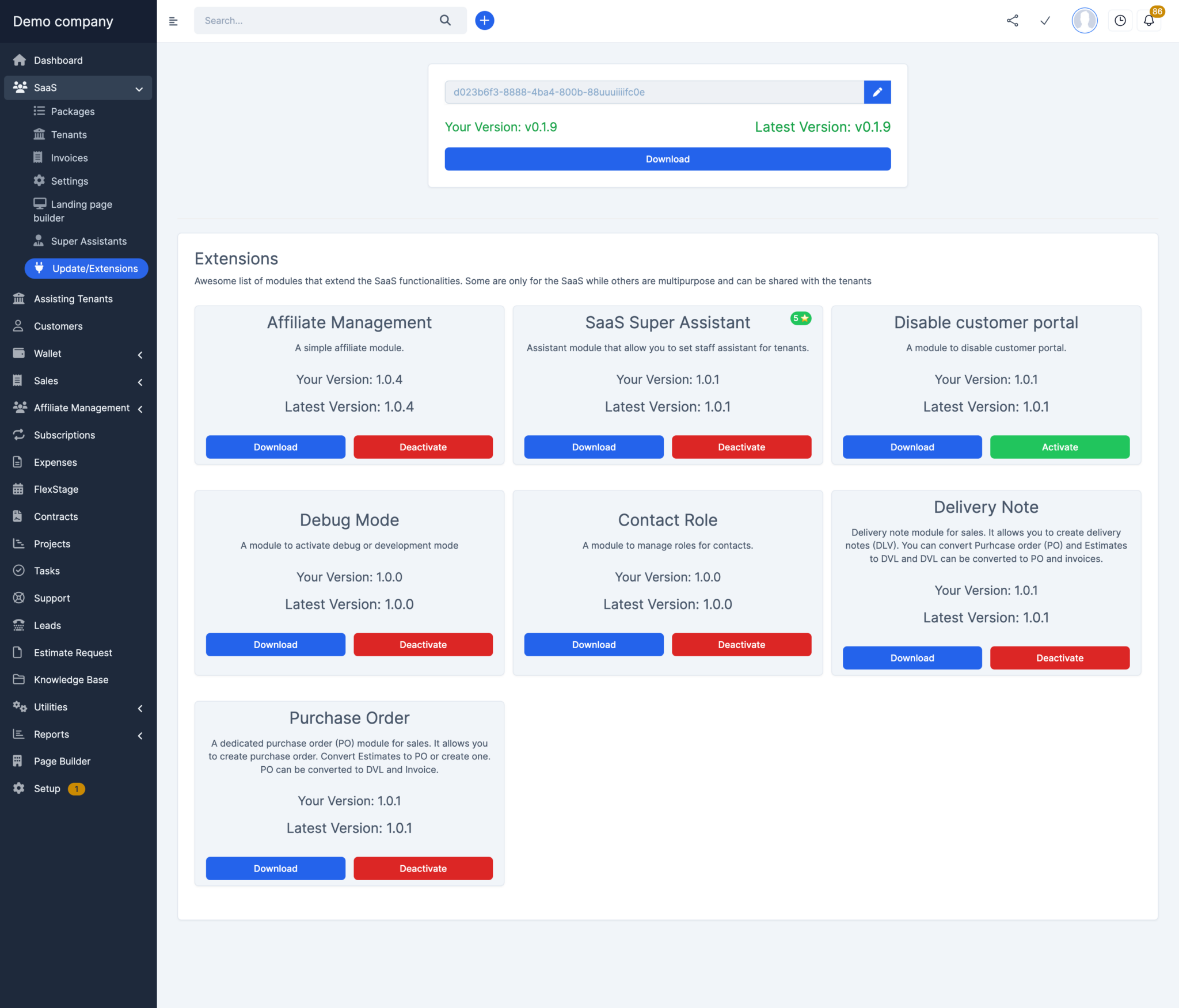Free Extensions - Perfex To SaaS